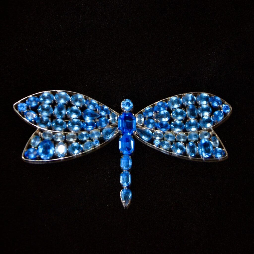 Art Deco rhinestone dragonfly brooch, Czechoslovakia 1930s | Divine ...