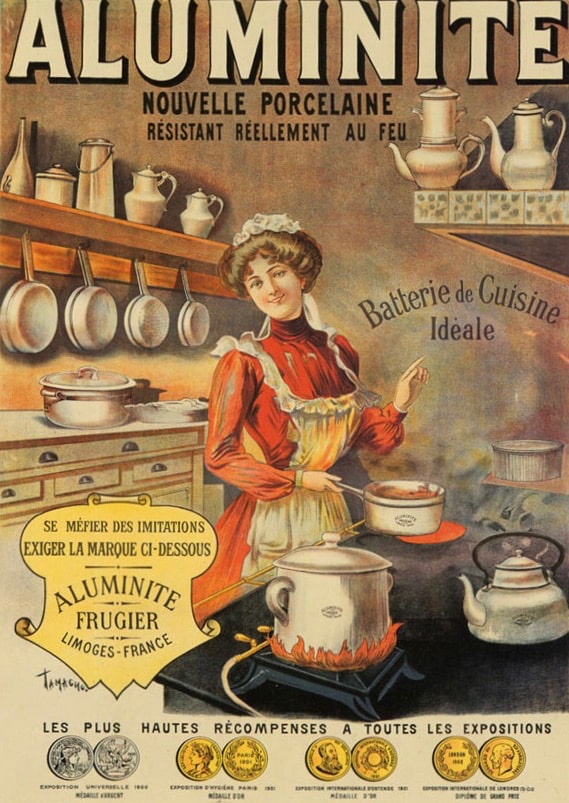 Aluminite Frugier porcelain two's company - Divine Style French Antiques