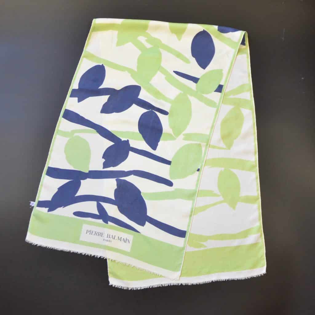 Pierre Balmain silk scarf - leaf design - 1960s - Divine Style French ...