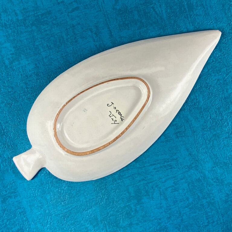 Bitossi Piume Multicolore large fish bowl, feather pattern Aldo Londi ...