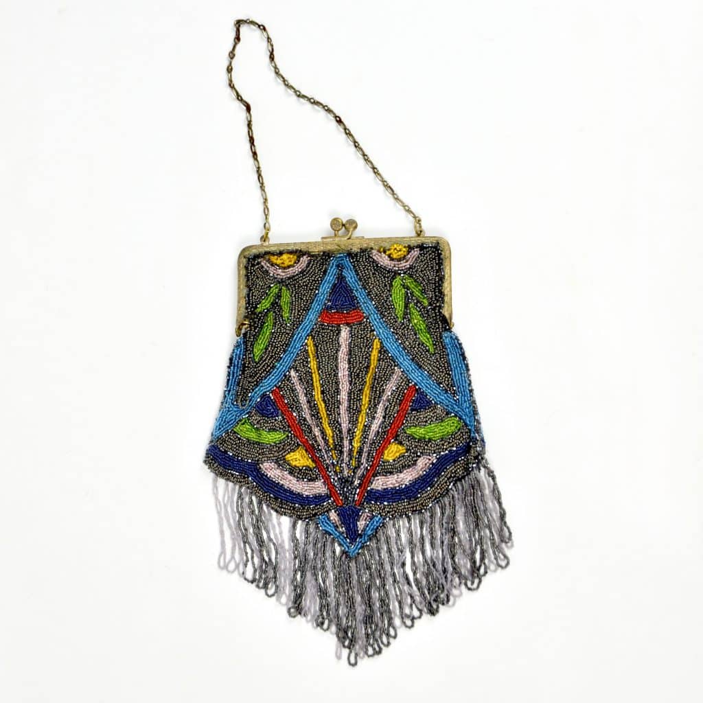 Antique Art Deco beaded bag with geometric design - Divine Style French ...