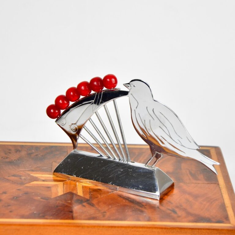 art deco bird cocktail stick set in chrome and bakelite | Divine Style ...