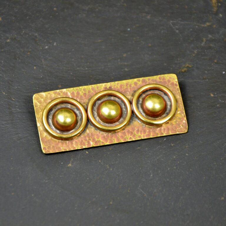Arts and Crafts copper brooch, French c1920 studio piece - Divine Style ...
