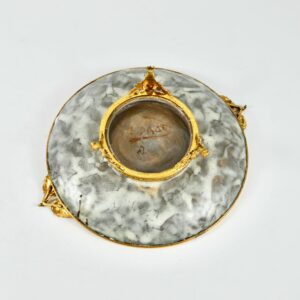 Louis Dage pottery bowl with gilt mount | Divine Style French Antiques