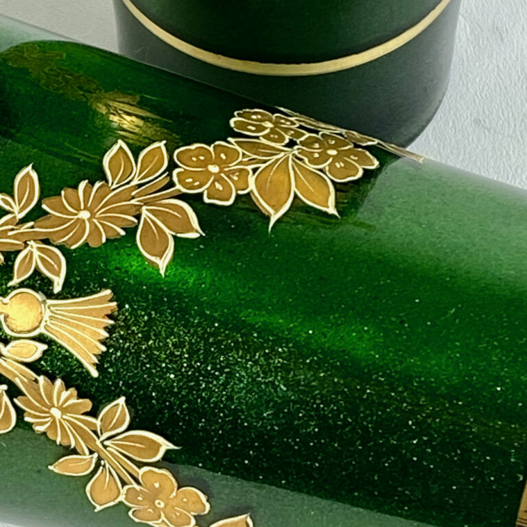 Pair of Josef Riedel vases in green aventurine glass c1900 | Divine ...