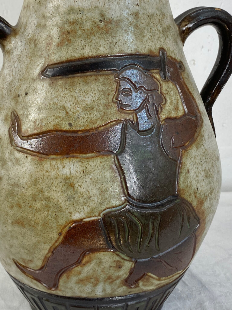 Large Roger Guerin vase, Belgium stoneware pottery | Divine Style ...
