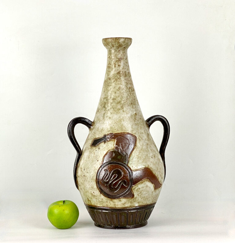 Large Roger Guerin vase, Belgium stoneware pottery | Divine Style ...